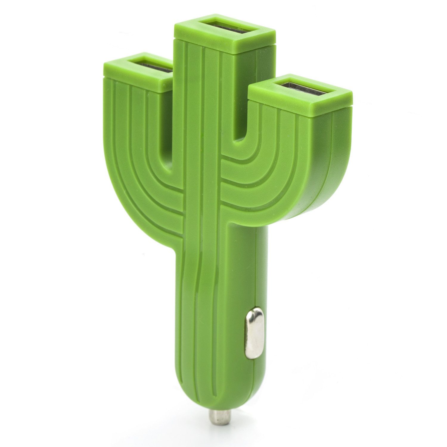 Kikkerland Cactus USB autolader met 3 poorten