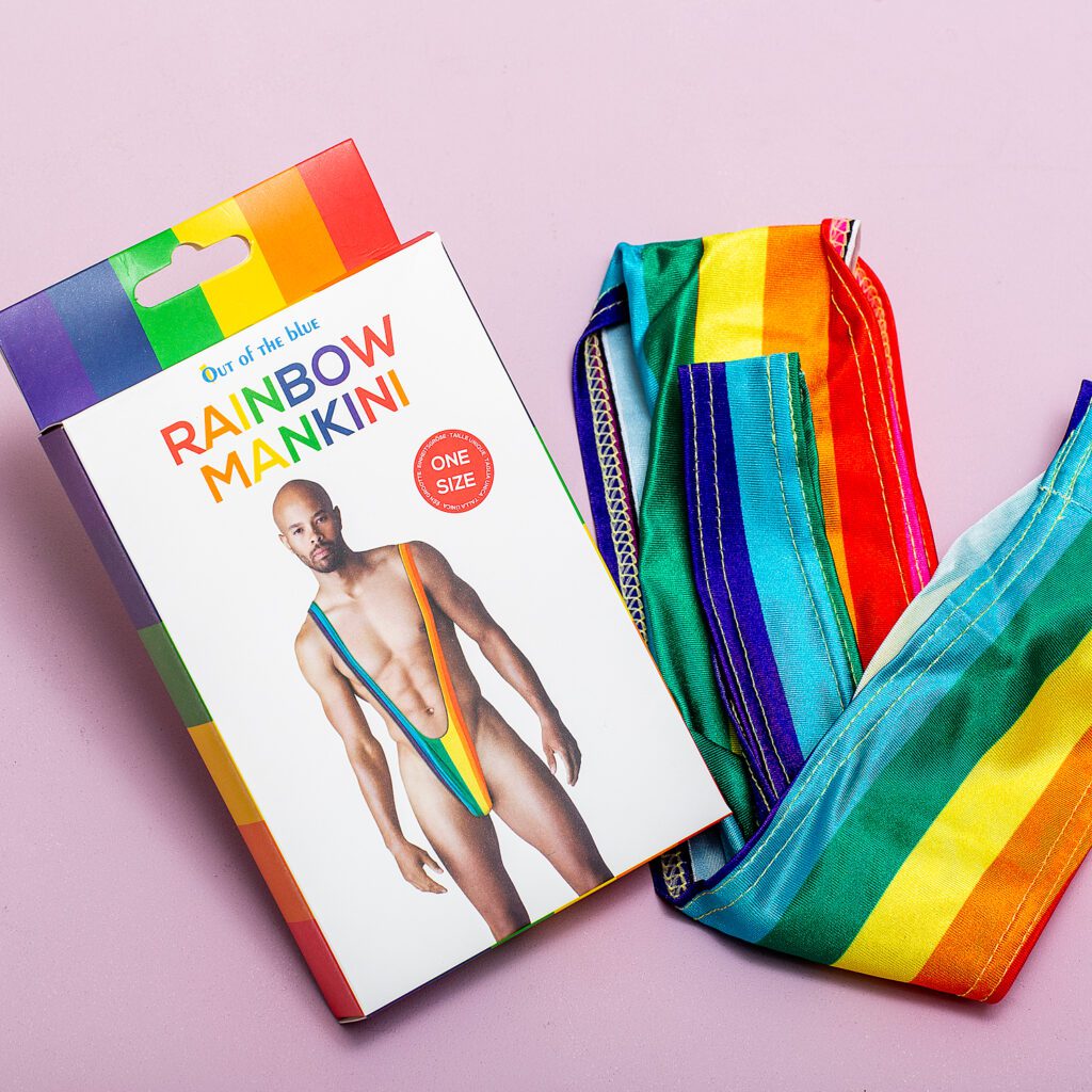 Regenboog mankini van bestel je online bij Ditverzinjeniet