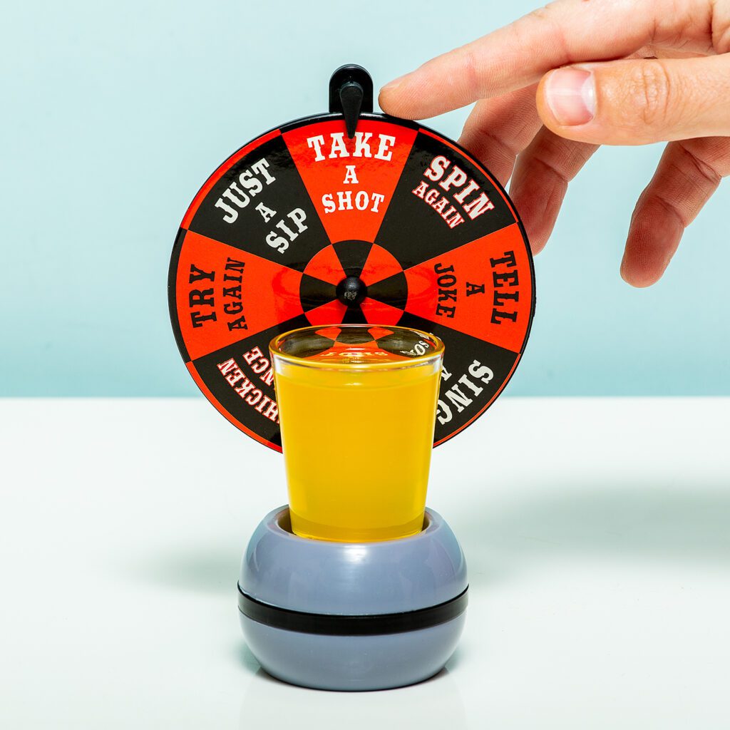 Wheel of Shots drankspel van bestel je online bij Ditverzinjeniet
